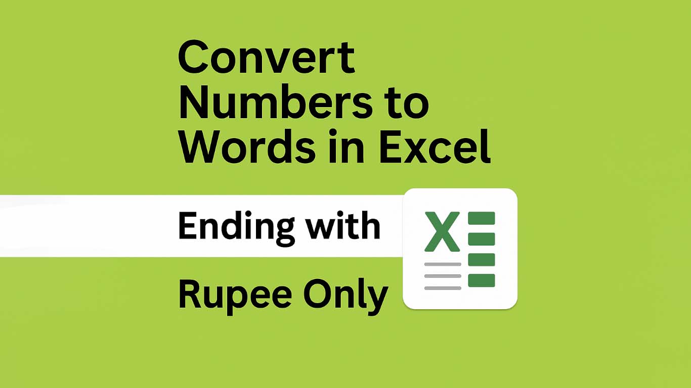 Convert Numbers to Words in Excel - Bilal infoTech